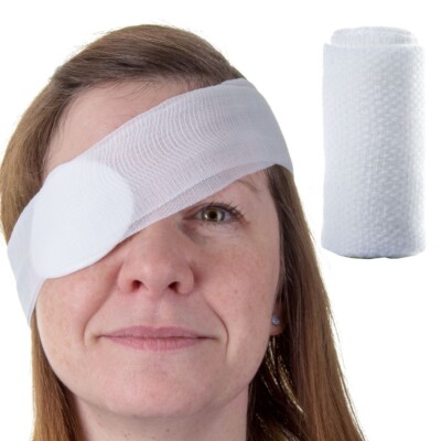 5 x STERILE Eye Dressing MEDICAL QUALITY Comfortable CONFORMING BANDAGE ...