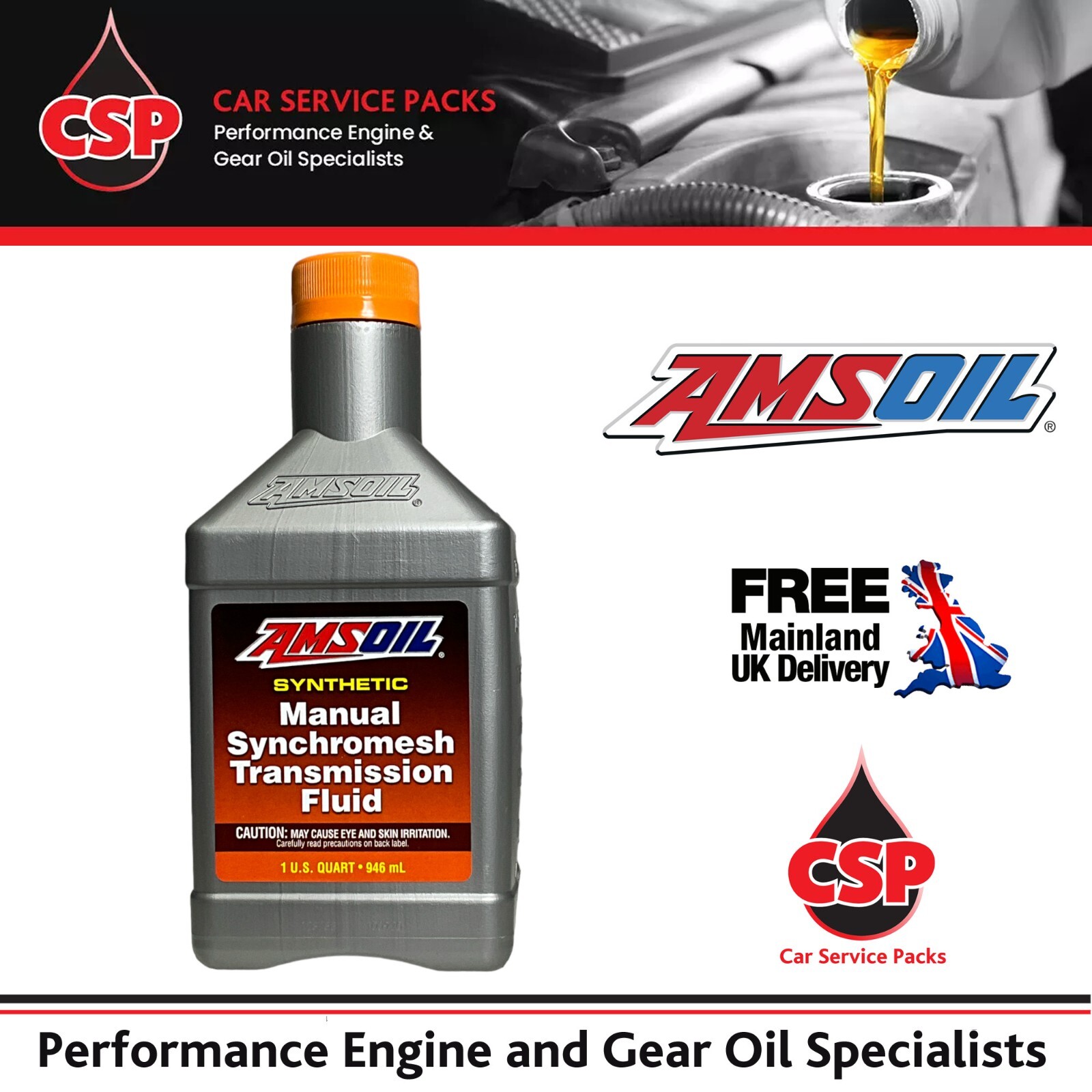 Amsoil Manual Synchromesh Transmission Fluid MTF - 1 US Quart - 0.94 ...