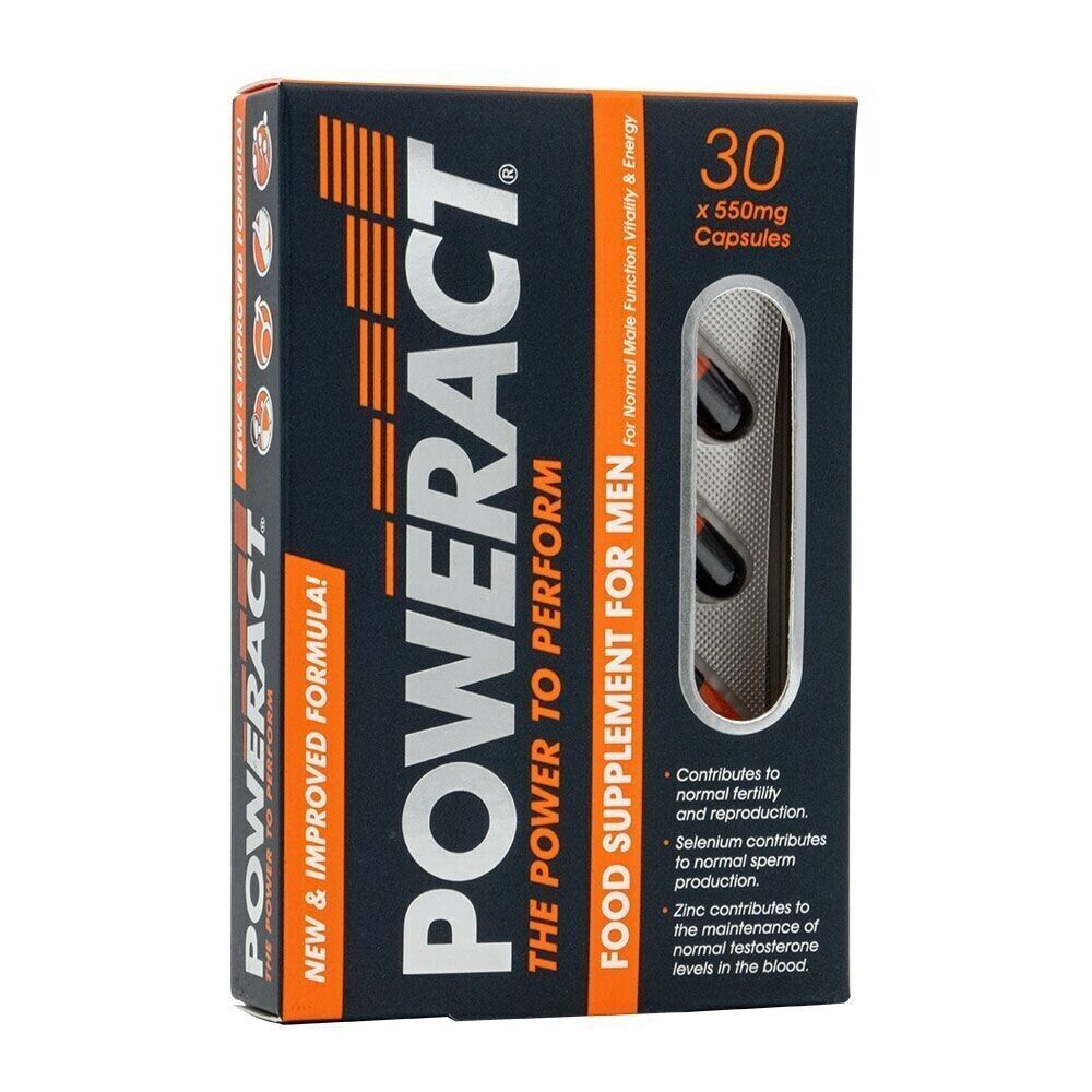Poweract Male Sexual Wellness Aid Erectile Dysfunction Pills - 30 Pack ...