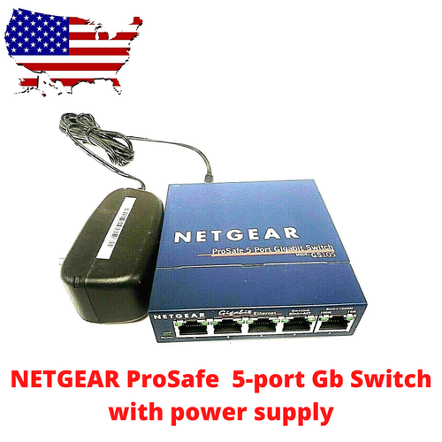 NETGEAR ProSafe GS105 v4 5-port Gigabit Switch 10/100/1000 Mbps w ...