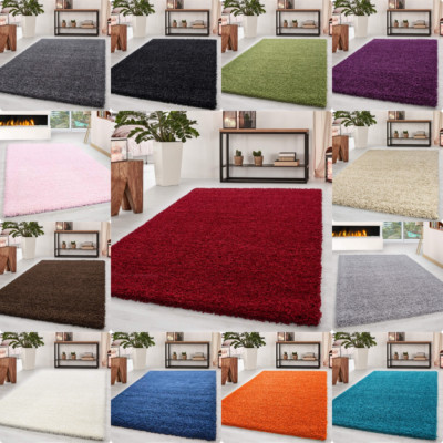 Large Fluffy Shaggy Rug Non-Slip Soft Carpet Living Room Bedroom ...
