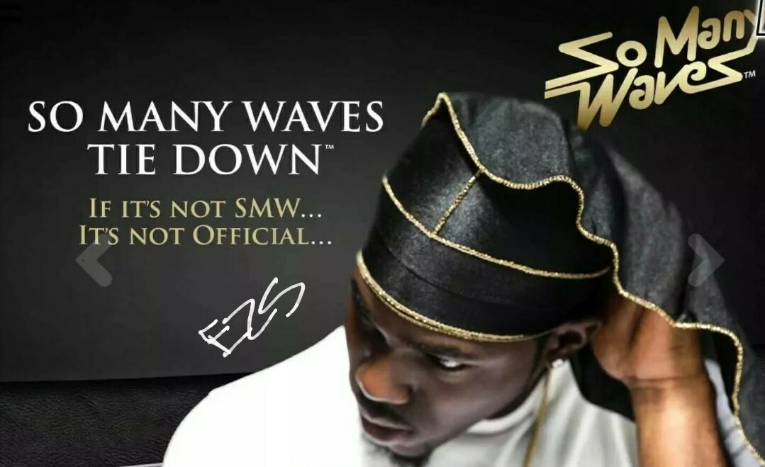 So Many Waves Durag 1 BLACK / use with Torino Pro Brush Boo boo cap CQP ...