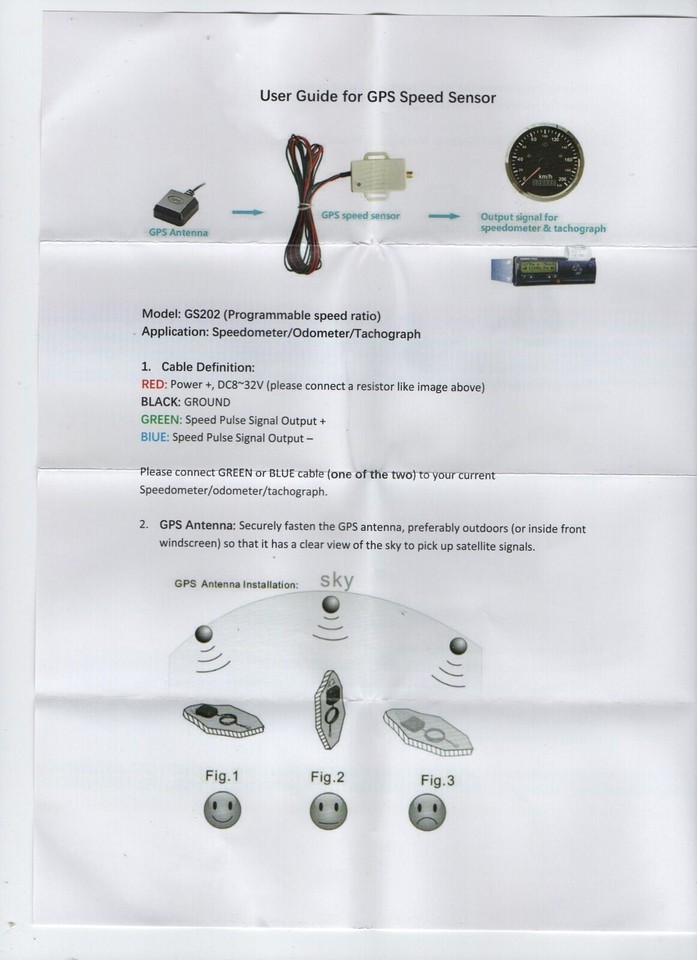 GPS Speed Sender Speedometer Sensor Adapter Universal for Car Truck ...