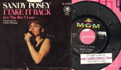 Posey, Sandy - I Take It Back MGM 13744 PS Vinyl 45 rpm Record | eBay