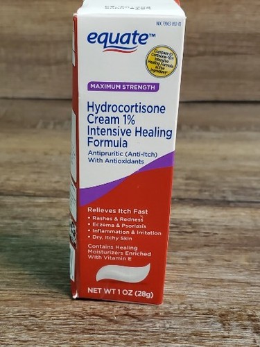 Equate Hydrocortisone Cream, 1 oz Intensive Healing Formula Exp 3/25 ...