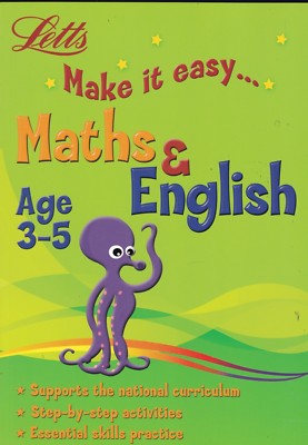 LETTS MATHS & ENGLISH AGE 3-5 ACTIVITY LEARNING BOOK - 2 BOOKS IN 1 NEW ...