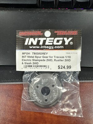 Integy T8030GREY 86T Metal Spur Gear: Electric Stampede 2WD Rustler 2WD ...