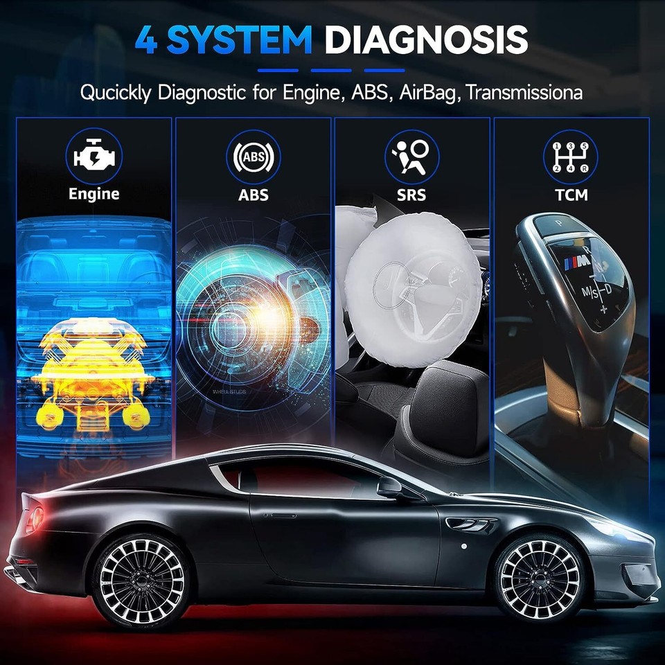 FOXWELL NT614 Elite OBD2 Scanner Diagnostic Car ABS SRS Engine AT TPS ...