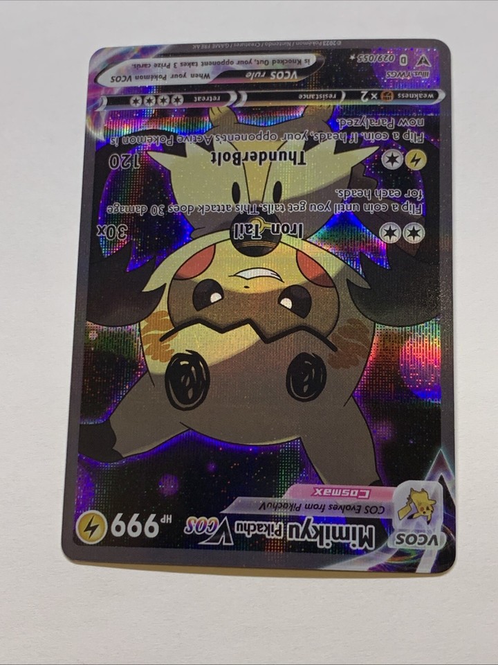 Pikachu Cosplay Mimikyu Pokémon Custom ACG Card Holo Foil Anime Hero ...