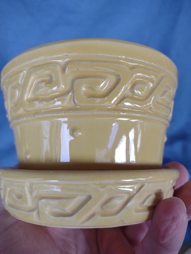 Vintage McCoy Flower Pots Greek Key And Hobnail | eBay