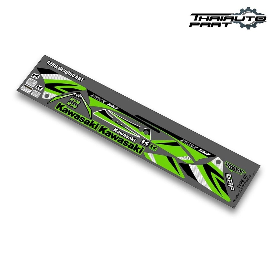 Custom Graphics Sticker Decal Kit Motocross Green For Kawasaki KLX 150 ...