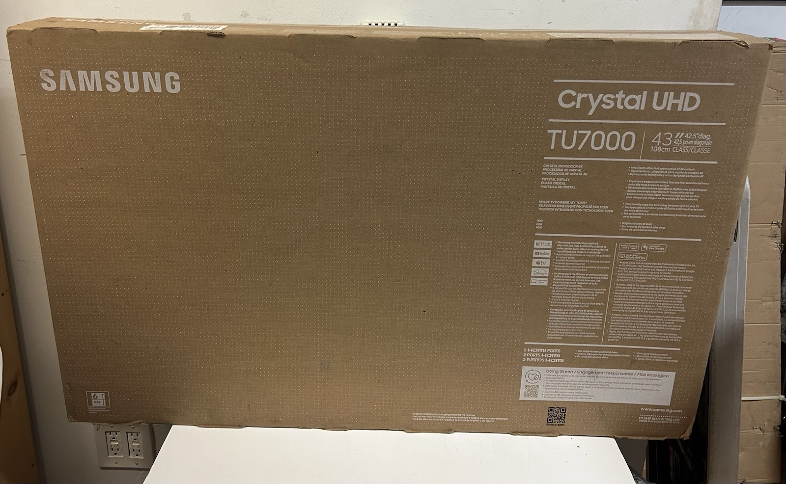 Samsung TU7000 43" 2160p (4K) UHD Smart TV - Black for sale online | eBay