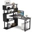 Tribesigns L-Shaped Corner Desk, Rotating Computer Desk with 5 Tier ...