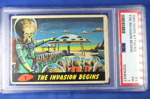 1962 Topps Bubbles - Mars Attacks - Original #1 The Invasion Begins ...