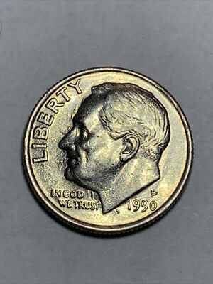 1990 P Roosevelt Dime Clashed Die/die Clash Error | eBay