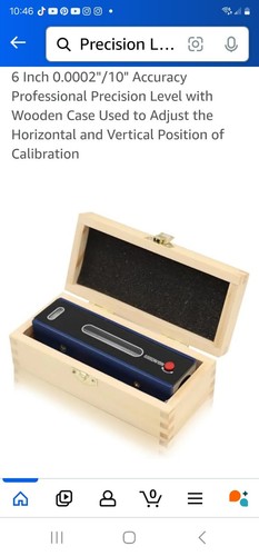 6" Master Precision Level in Fitted Wooden Box 0.0002''/10'' for ...