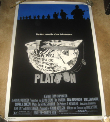 PLATOON '86 - Oliver Stone Vietnam war epic! ROLLED ORIGINAL | eBay