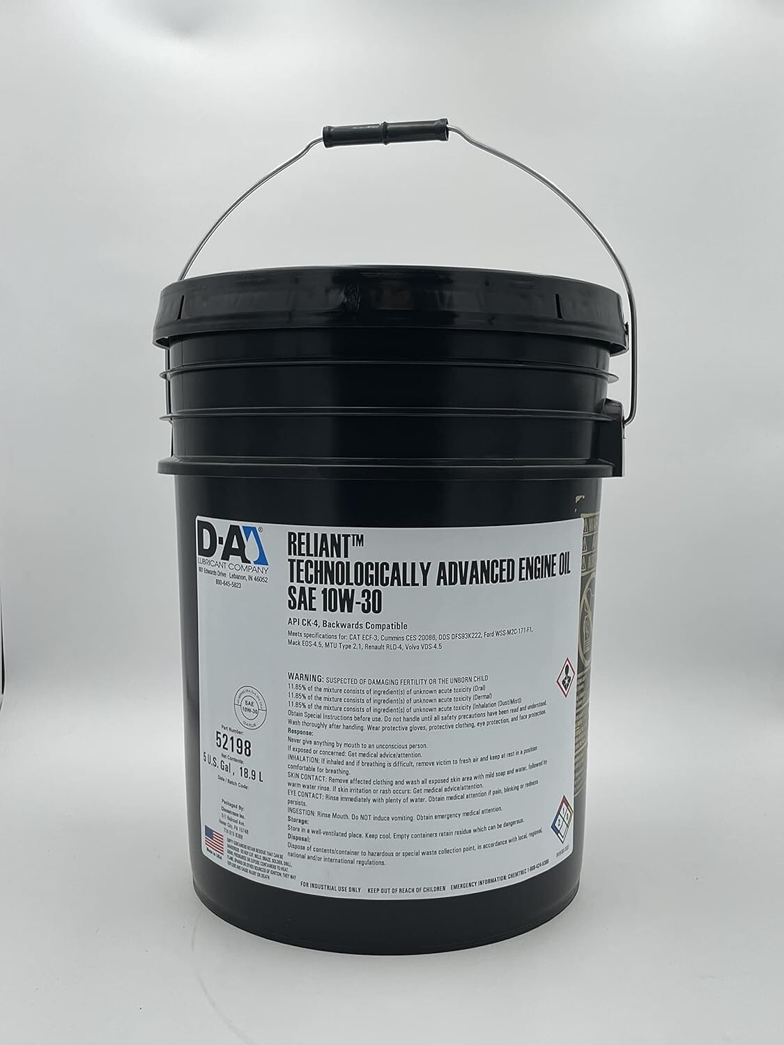 Reliant Heavy Duty Diesel Engine Oil Conventional SAE 10W-30 (5 GALLON ...