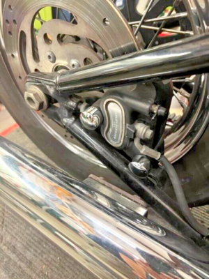 2 Harley Softail Rear Brake Caliper CHROME DOME BOLT COVERS | eBay