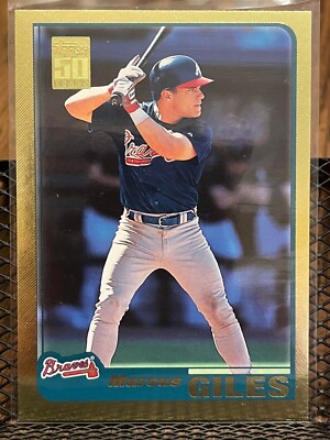MARCUS GILES 2001 TOPPS GOLD 50 YEARS ATLANTA BRAVES GOLD PARALLEL ...