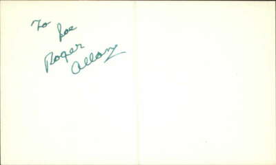 Roger Allan Actor / Producer Lord of the Flies Signed 3" x 5" Index ...