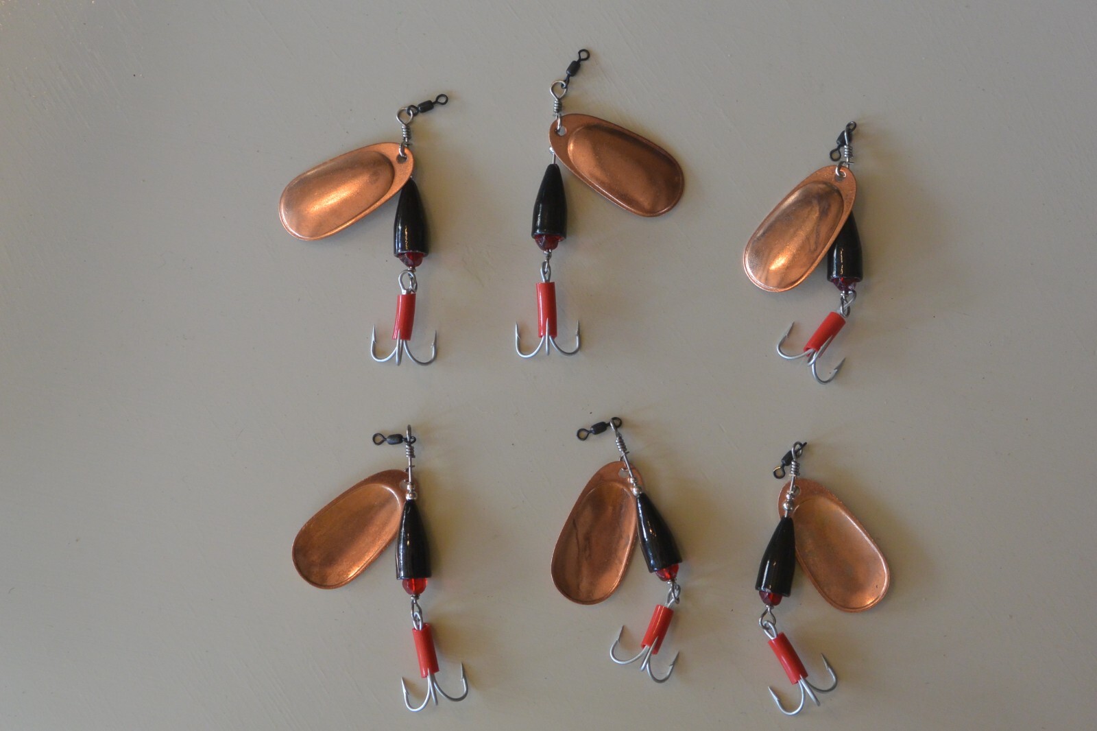 (6) Custom Steelhead Salmon Spinners Lure- Improved #4 Blue Fox Design ...