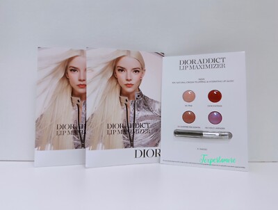 2 X Dior Addict Lip Maximizer Samples 001 Pink Dior 8 Intense Macadamia ...