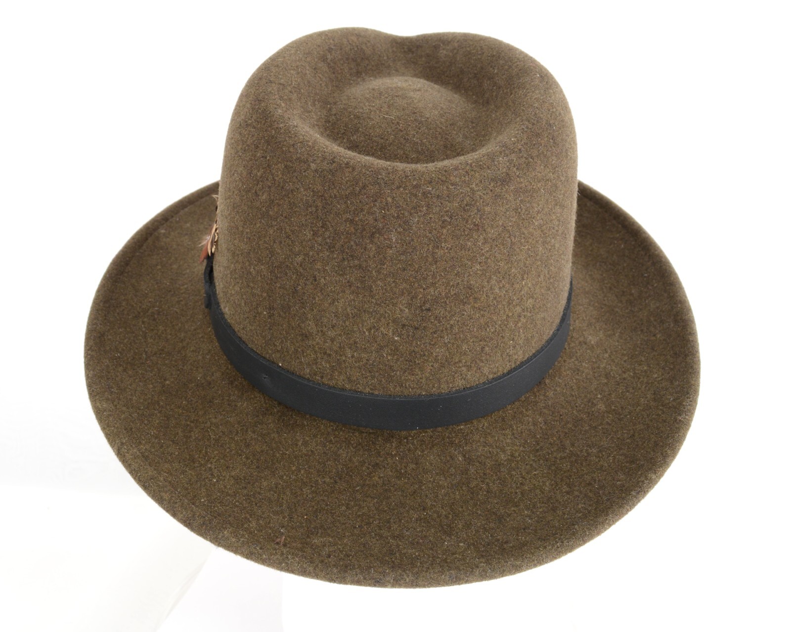 Vintage Mens Size Medium Briar Poet Brown Wool Fedora Hat by Bailey of ...