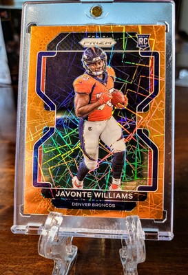 2021 Panini Prizm Javonte Williams Orange Laser Rookie Card RC SP Lazer ...