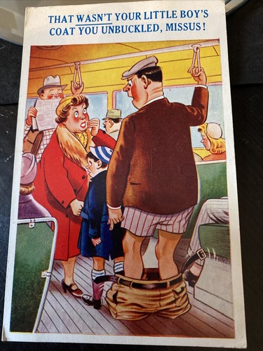 OLD COMIC / HUMOUR POSTCARD 6116 Sunshine Comic Retro Card Unbuckled ...