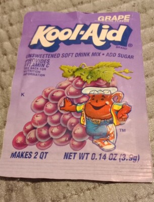 Vintage 1990s Kool Aid GRAPE Soft Drink Mix Packet Unopened New 4.25 ...