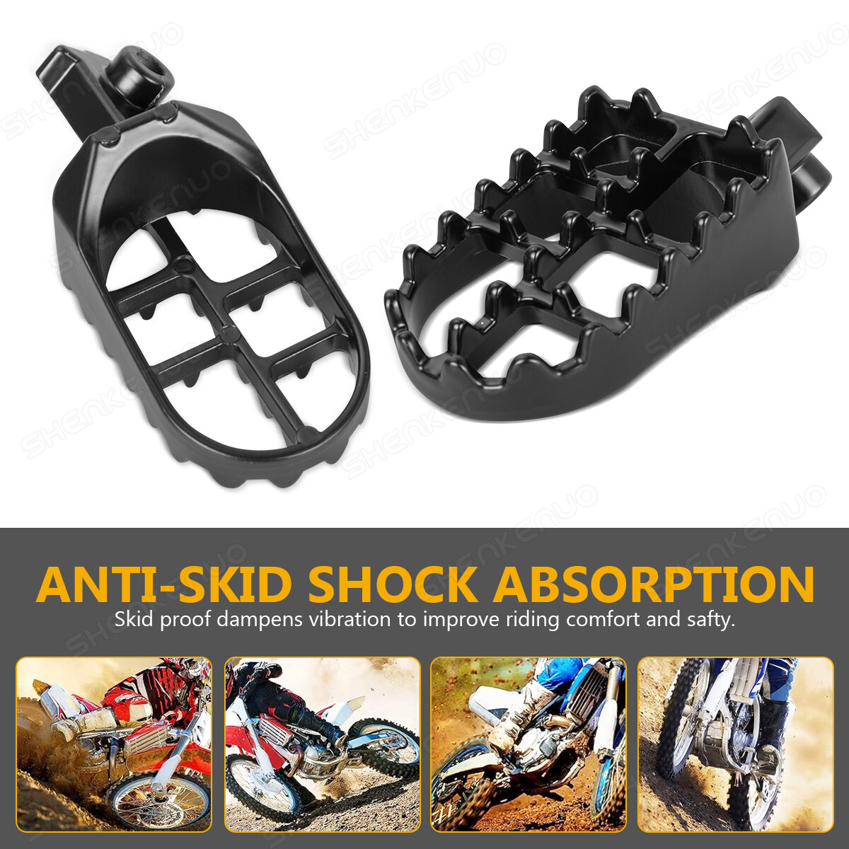 Pit Dirt Bike Foot Pegs Footrest Rest Pedal For Yamaha Honda CRF50F 70F ...