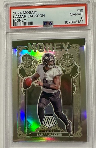 2024 PANINI MOSAIC MONEY #19 LAMAR JACKSON PSA 8 | eBay