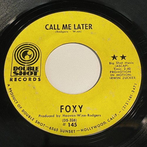 Foxy: Call Me Later / I Like The Way You Love Me 45 - Soul | eBay