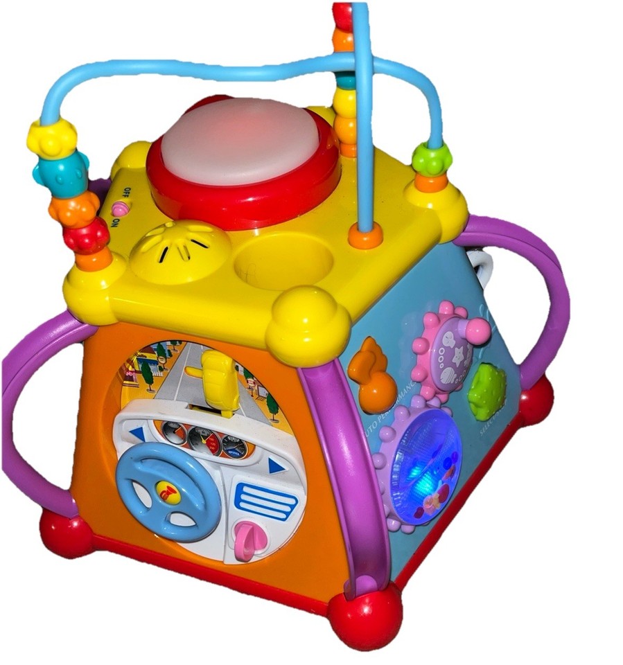 WolVol Musical Activity Cube Toddler Baby Play Center Learning Skills ...