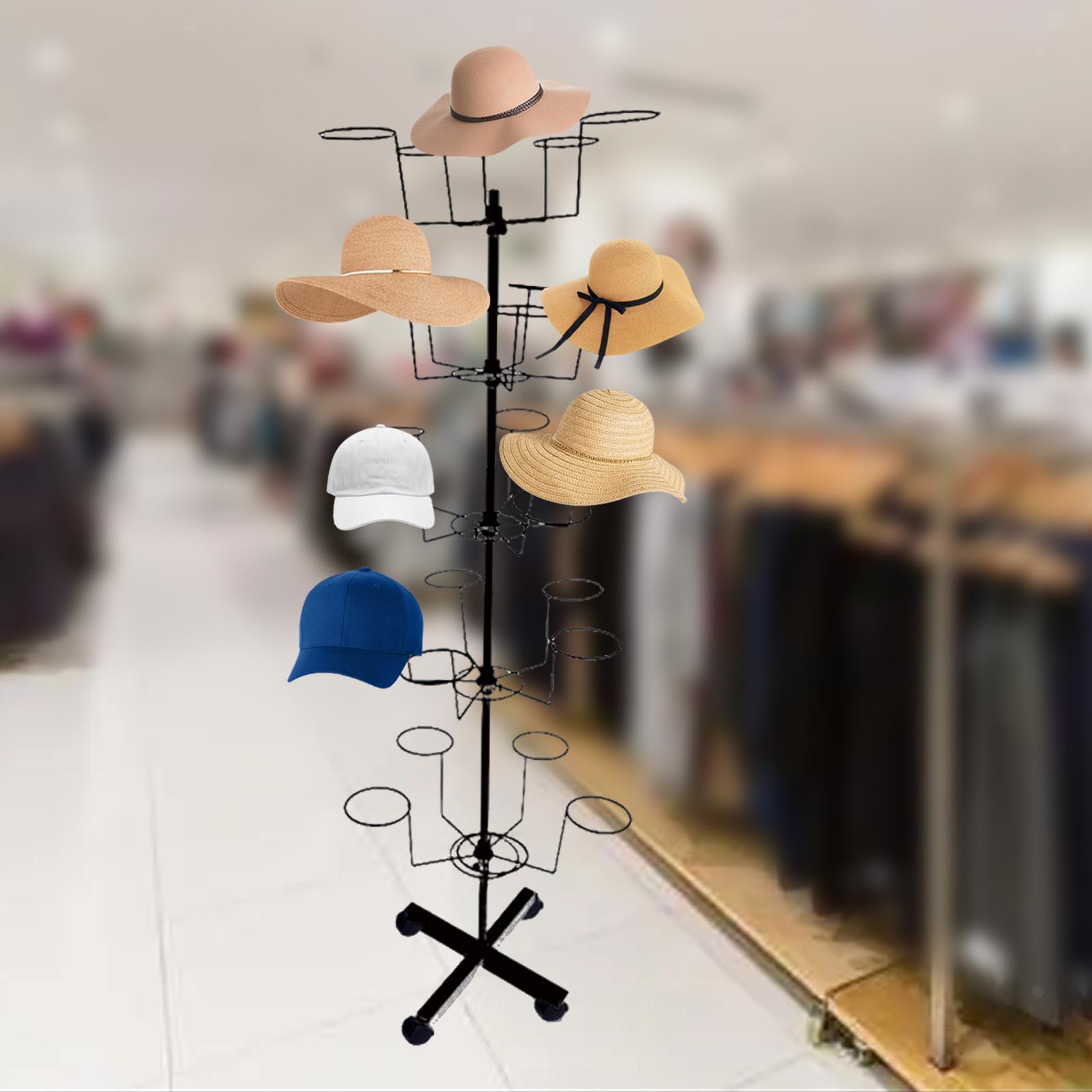 Freestanding Hats Display Rack Hat Headwear Rack 5 Tiers Hat Hanger for ...