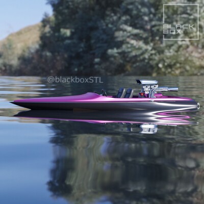 Vintage Drag Boat - Full Model Kit - 1/24 - 3D Printed - Black Box | eBay