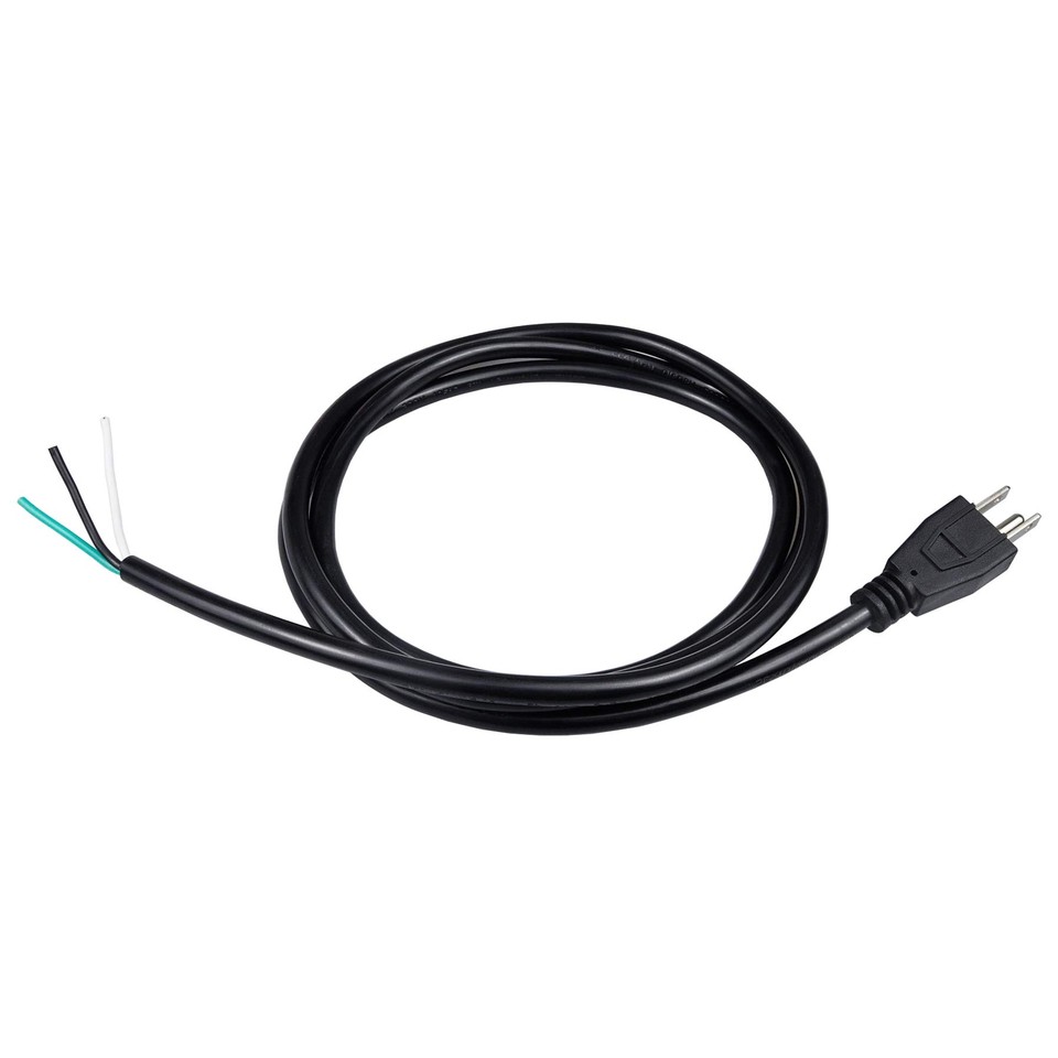 6ft 14 Gauge 3 Prong Heavy Duty Replacement Power Supply Cord Cable ...