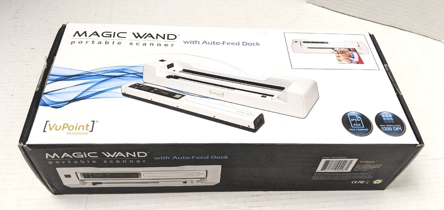 VuPoint Magic Wand Portable Handheld Scanner with Auto-Feed Dock+8 GB ...