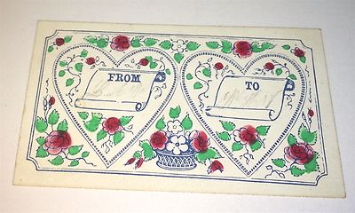 Rare Antique Romantic Victorian American! Floral Hearts & Roses Calling ...