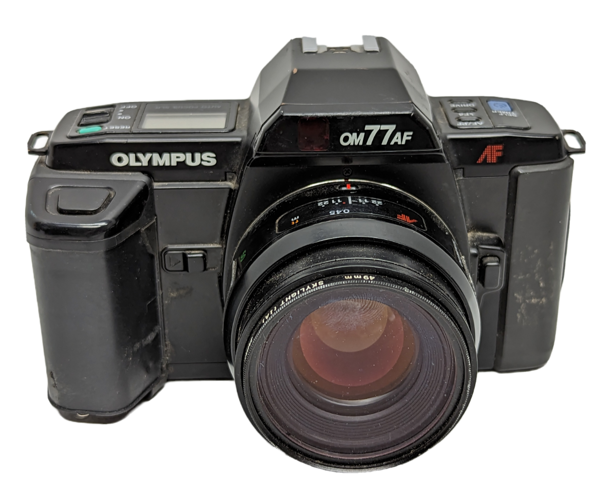 Olympus SLR camera AF 50 mm 1:1,8 AF Lens #OM77AF - No Battery & Cover ...