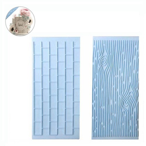 2PCS/Set Tree Bark Brick Wall Bakeware Kitchen Cake Decorating Fondant ...