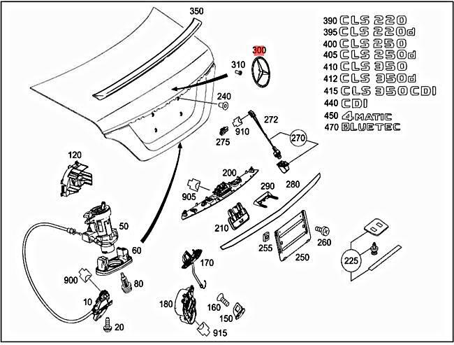 Genuine MERCEDES 415 C218 CITAN Box 415 Combi Mercedes star 2188170016 ...