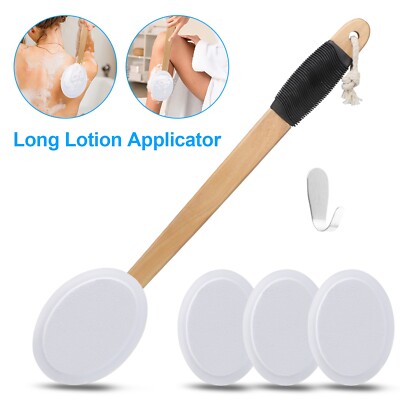 17" Long Handle Lotion Applicator Back Brush for Tanning Skin Cream Any ...