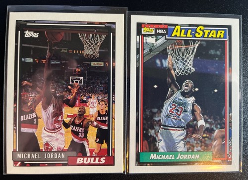 1992 Topps Michael Jordan 2-card Lot #141 & 115 Bulls HOF | eBay
