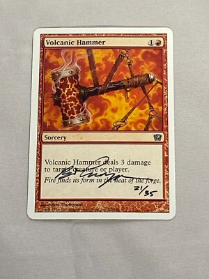 MTG Volcanic Hammer Artist Proof Sketch and Signature Signed Thompson ...