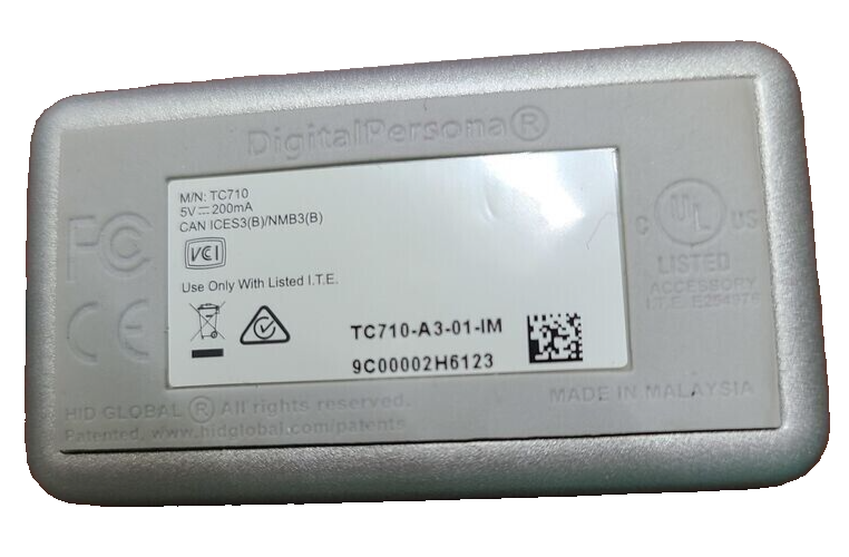 Digital Persona Imprivata TC-710-A3-01-1M Fingerprint USB Reader | eBay