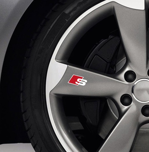 6 x Audi S-line Aufkleber für Räder A1 A3 A4 A5 A6 A7 A8 RS TT Q5 Q7 ...