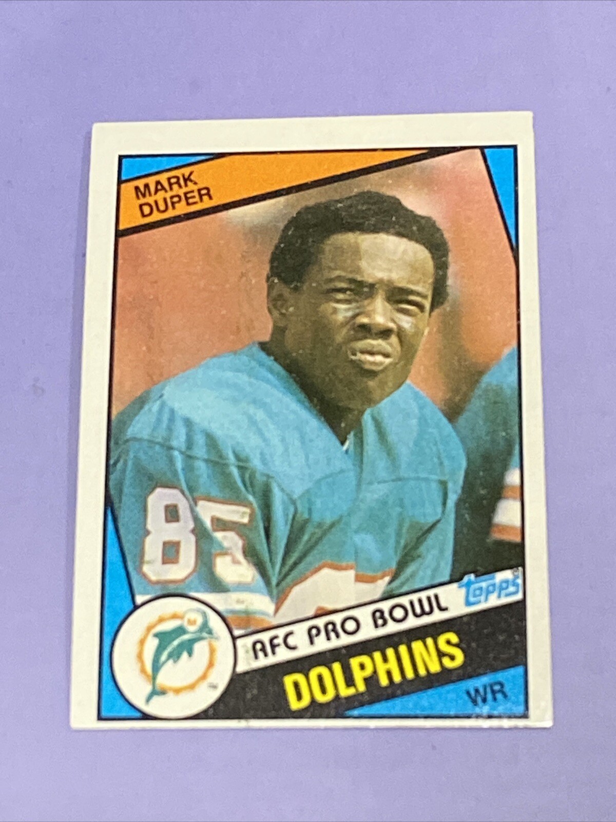 Vintage NFL 1984 Topps #120 MARK DUPER RC Miami Dolphins NW St Demons ...