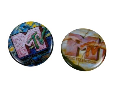 MTV Music Television Vintage Collectible Pins Metal Buttons ...